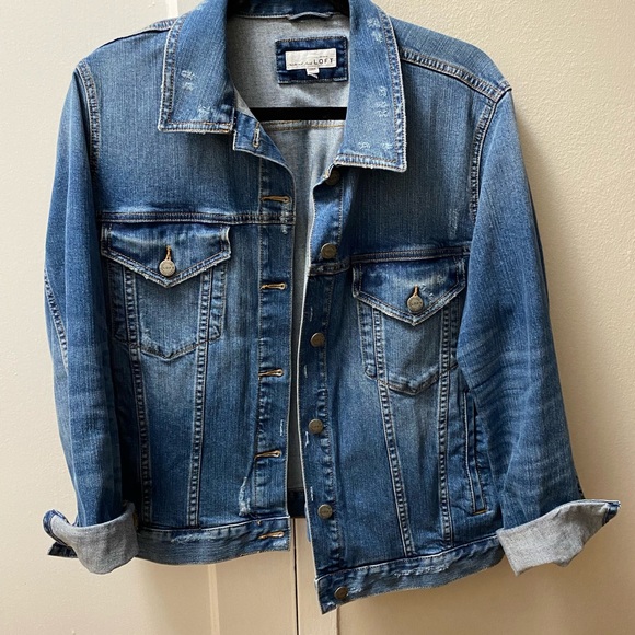 LOFT | Jackets & Coats | Loft Jean Jacket Size L | Poshmark